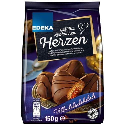 Edeka Gefullte Lebkuchen Herzen Vollmilch 150g - PRODUKTY ŚWIATOWYCH ... Edeka Gefullte Lebkuchen Herzen Vollmilch 150g - PRODUKTY ŚWIATOWYCH ...